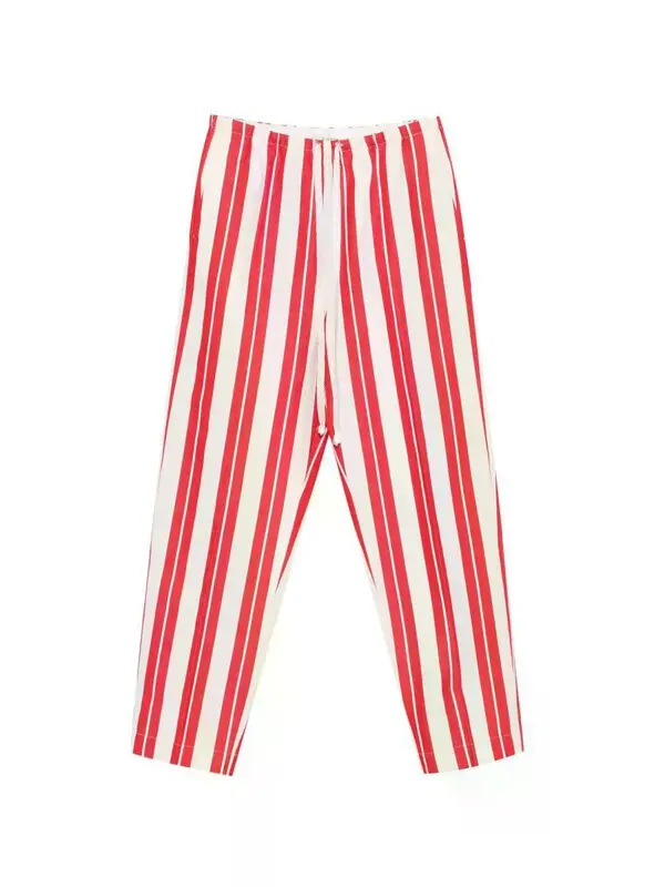 FORTE_FORTE Striped Drawstring Trousers - Red