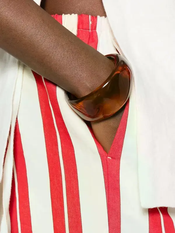 FORTE_FORTE Striped Drawstring Trousers - Red
