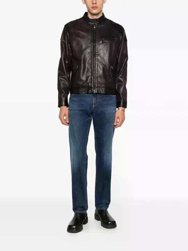 THE JACKIE LEATHERS Rogue Perfo Leather Jacket