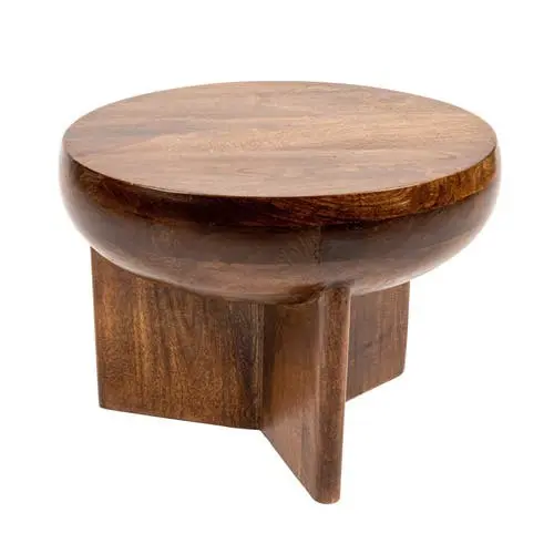 OLIVE GROVE Semi-sphere End Table With Solid Legs - Brown