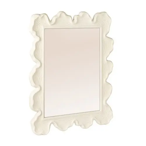 OLIVE GROVE Faux Bois Wall Mirror - White