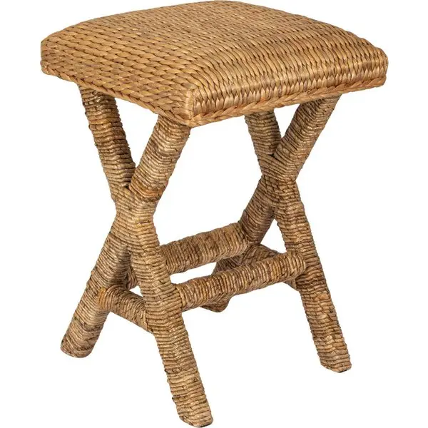 OLIVE GROVE Woven Vanity Stool