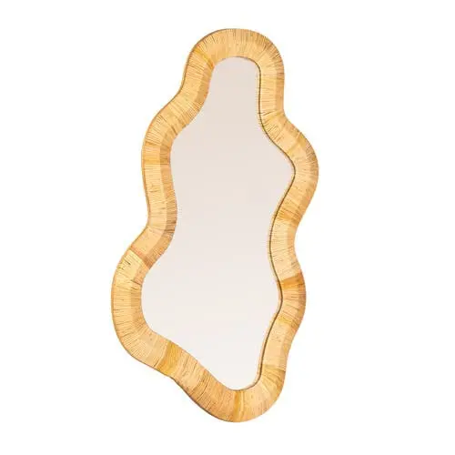 OLIVE GROVE Wavy Wall Mirror - Natural