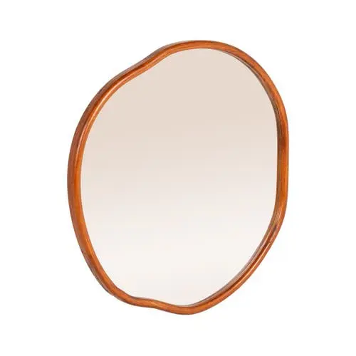 OLIVE GROVE Organic Wall Mirror With Frame - Brown