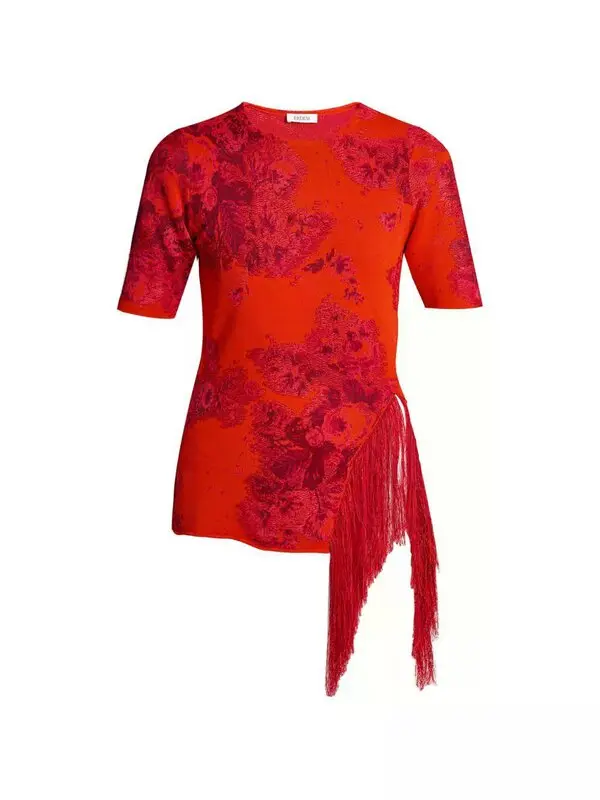 Erdem Floral Fringe Knitted Top