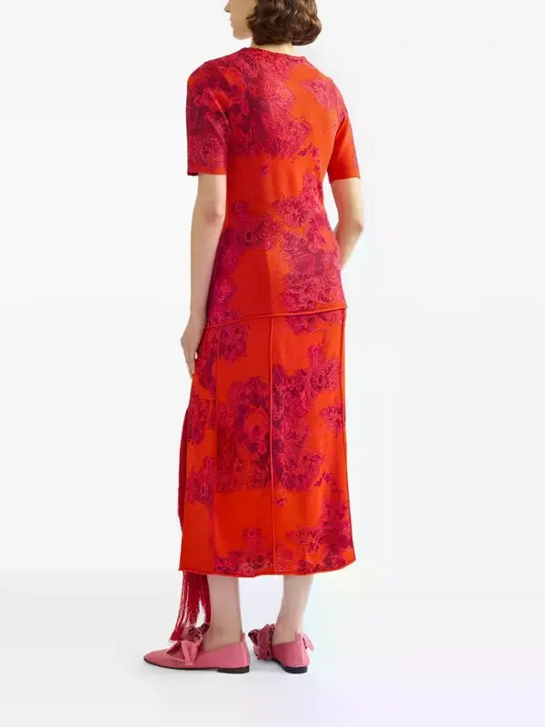 Erdem Floral Fringe Knitted Top