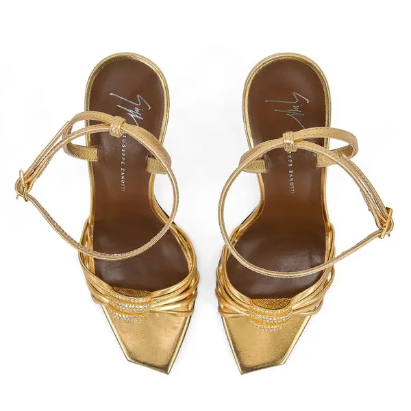 GIUSEPPE ZANOTTI Sunset Glow 105 Heeled Sandals - Gold