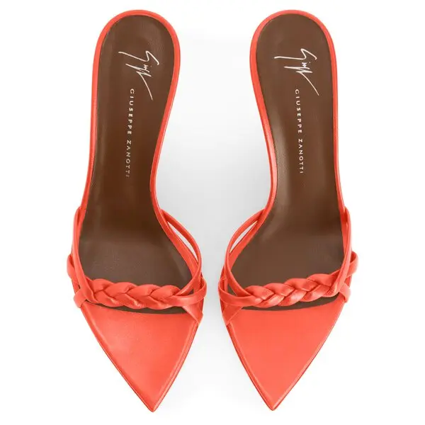 GIUSEPPE ZANOTTI Intriigo Braid 70 Mules - Coral