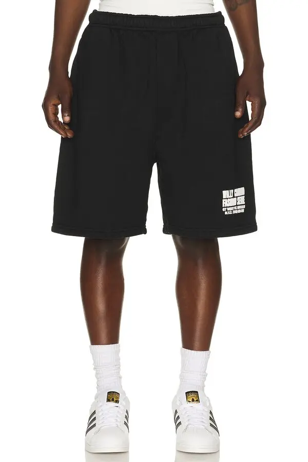 WILLY CHAVARRIA Fashion Services Buffalo Sweatshort - Black