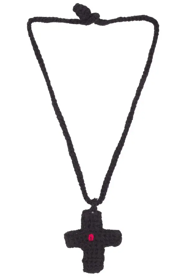 RICE NINE TEN Hand Knit Necklace - Black