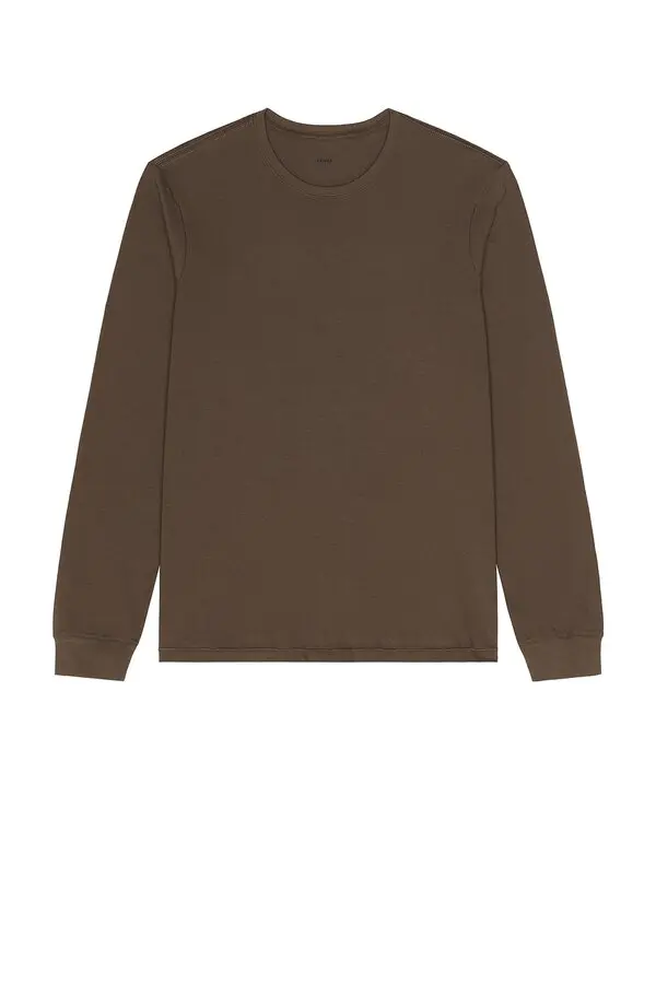 SKIMS Cotton Long Sleeve T-shirt In Brown