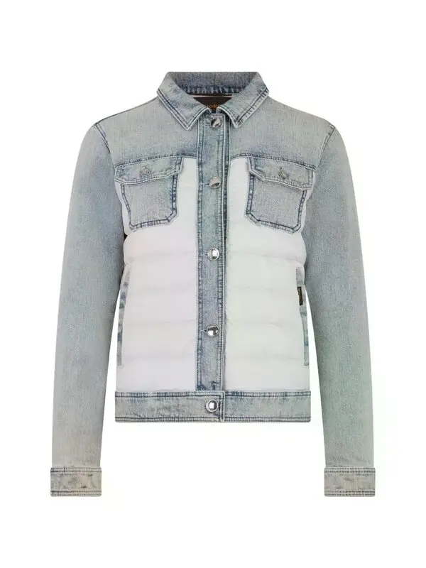 MOORER Paneled Denim Jacket