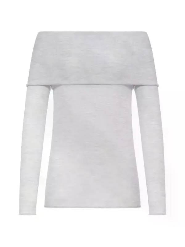 ROBERTO COLLINA Off-shoulder Sweater - Grey
