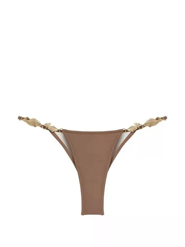 REINA OLGA Fish-charm Bikini Bottom - Brown