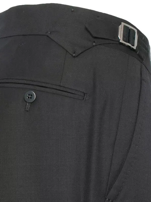 FRANZESE COLLECTION Pleated Trousers With Buckle Detail