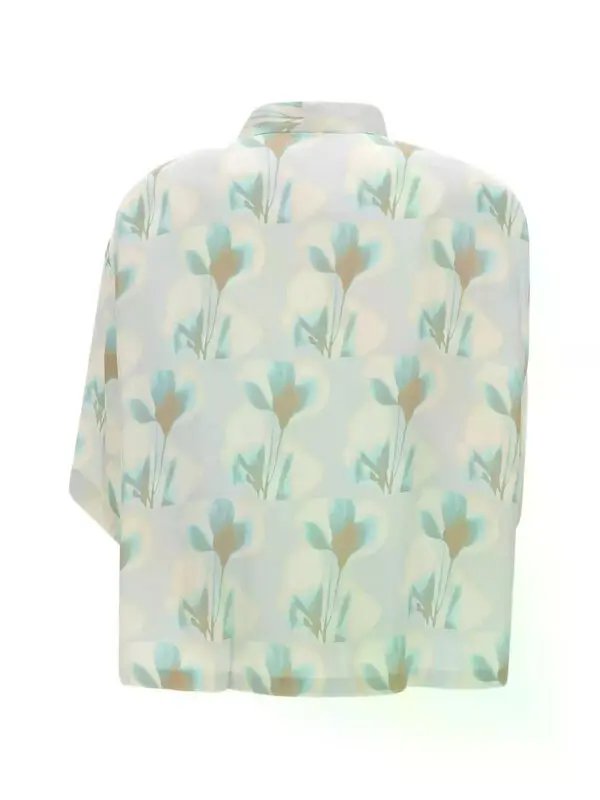 BOSS Bimina Floral Print Viscose Shirt - Grey