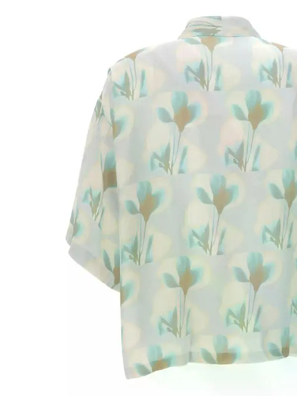 BOSS Bimina Floral Print Viscose Shirt - Grey