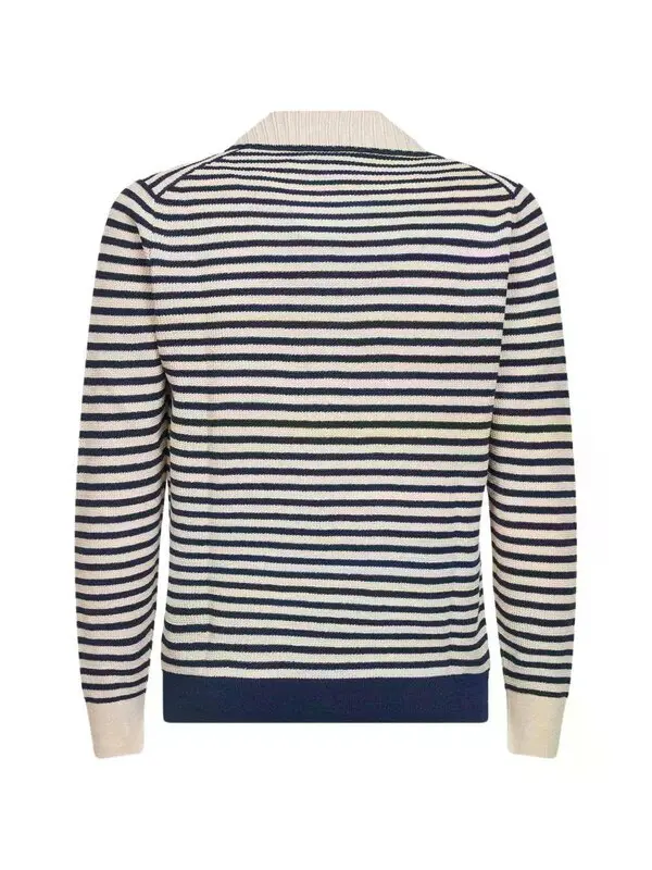 D4.0 Striped-pattern Polo Shirt