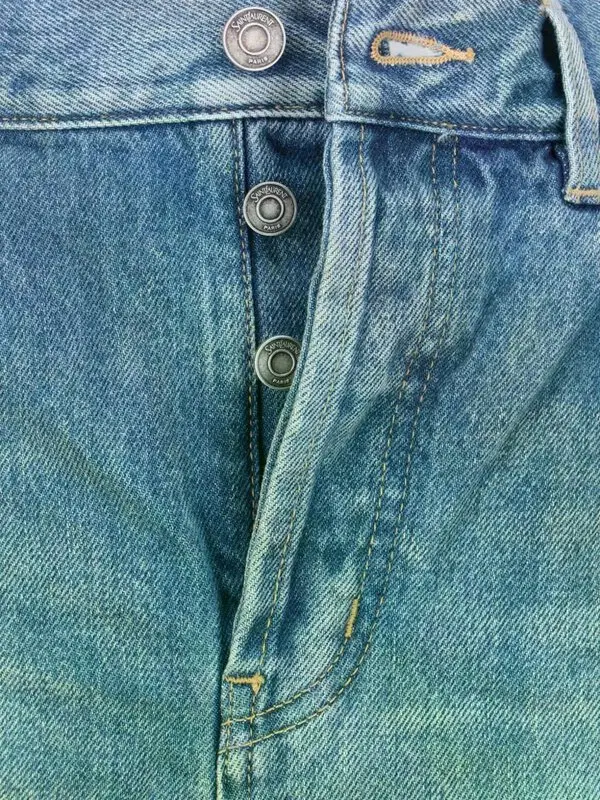 Saint Laurent Button Detailed Slim Jeans