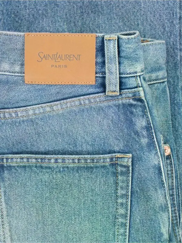Saint Laurent Button Detailed Slim Jeans