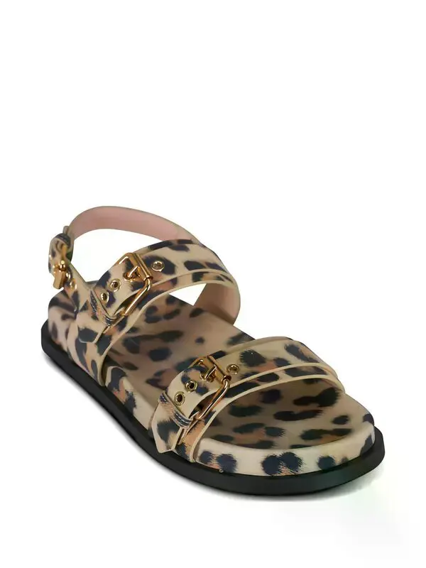 Agl Cristina Leopard-print Sandals - Neutrals
