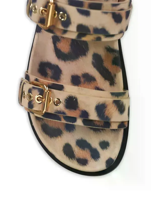 Agl Cristina Leopard-print Sandals - Neutrals