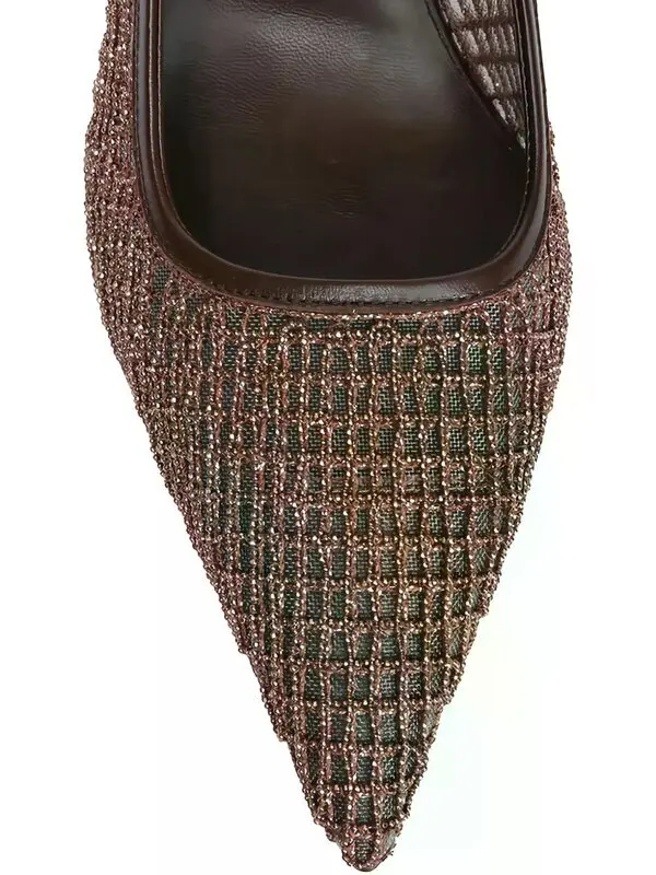 Brunello Cucinelli Monili-embellished Mesh Pumps