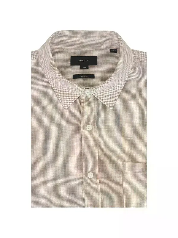 Vince Teak Plaid Shirt - Neutrals