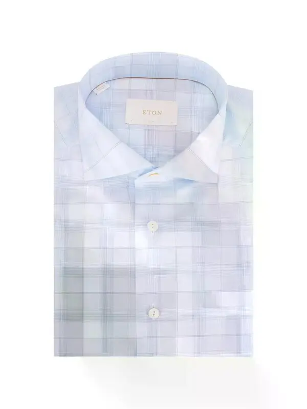 Eton Plaid Shirt - Blue