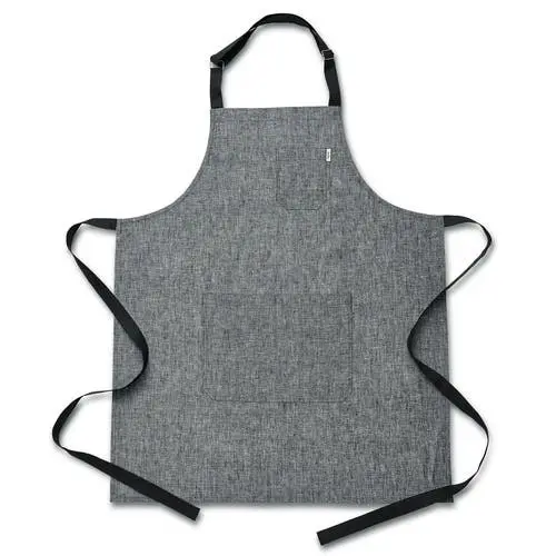 Solino Home Linen Apron 32 X 27 In For Dining Table - Black