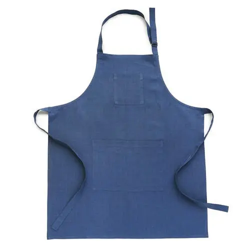 Solino Home Linen Apron 32 X 27 In For Dining Table - Blue
