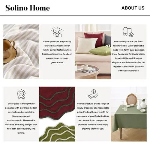 Solino Home Linen Apron 32 X 27 In For Dining Table - Grey/black