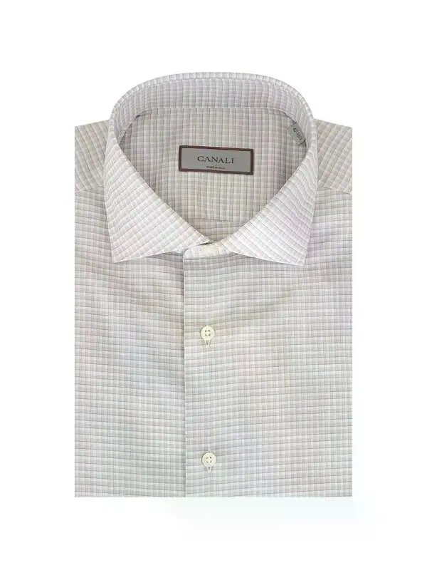 Canali Checkered Shirt - Neutrals