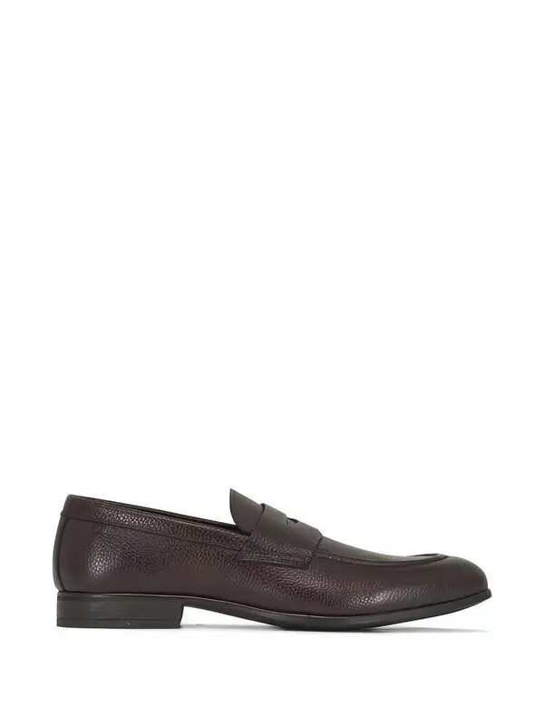G. BROWN SHOES Round-toe Leather Loafers