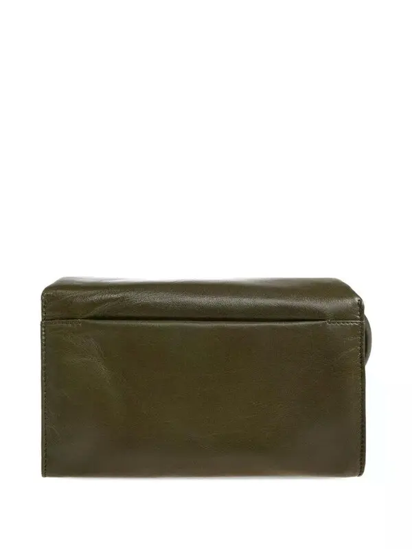 AMI Paris Voulez-vous Leather Wallet-on-strap - Green
