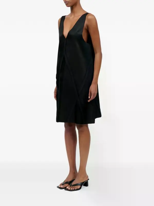 MAISON MARGIELA Sleeveless V-neck Panelled Mini Dress - Black