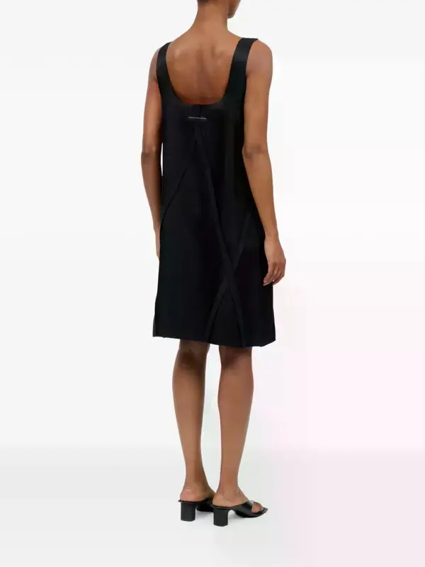MAISON MARGIELA Sleeveless V-neck Panelled Mini Dress - Black