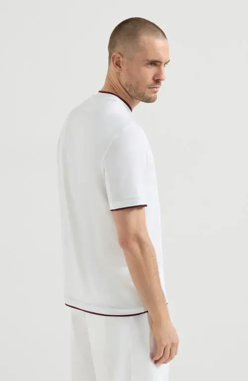 Brunello Cucinelli T-shirt With Faux-layering - White