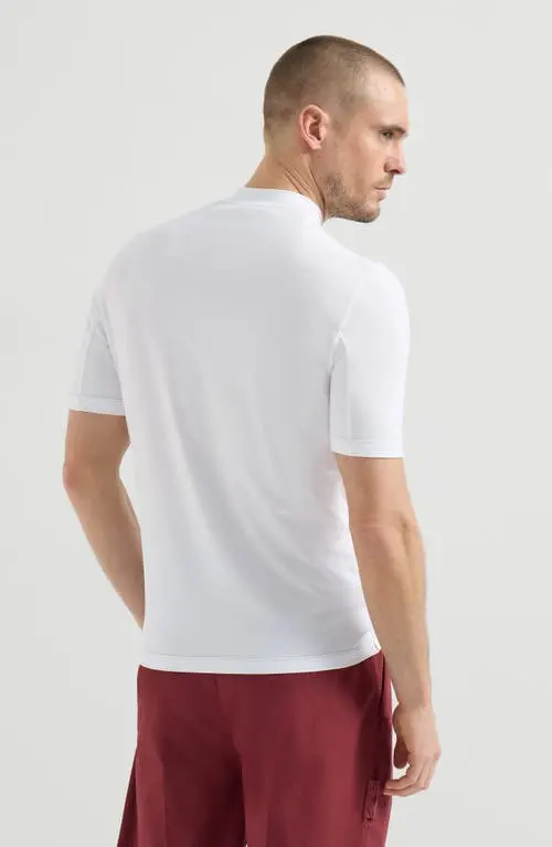 Brunello Cucinelli Piqué T-shirt With Logo - White