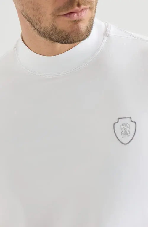 Brunello Cucinelli Piqué T-shirt With Logo - White