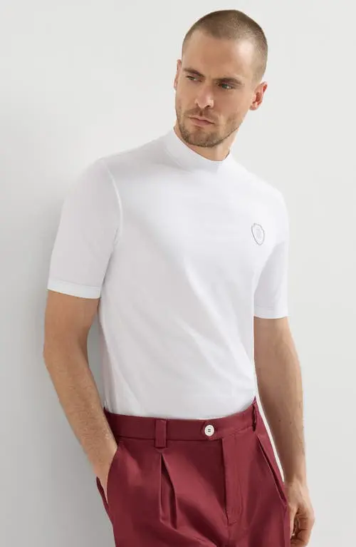 Brunello Cucinelli Piqué T-shirt With Logo - White