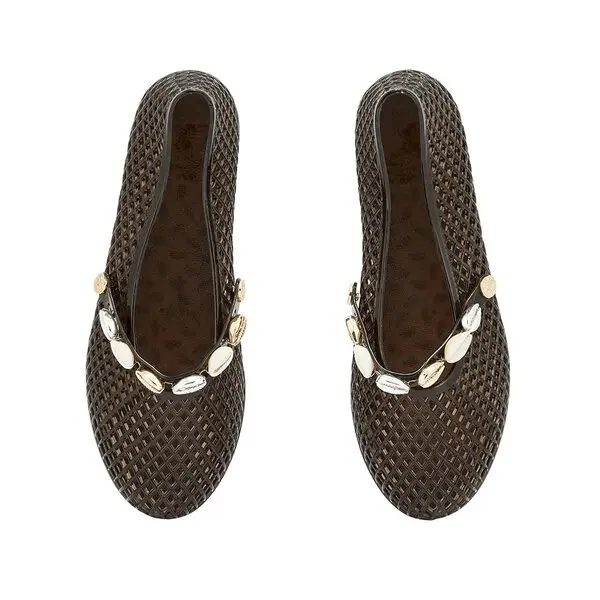 ANCIENT GREEK SANDALS Iro Shells Ballerinas - Black