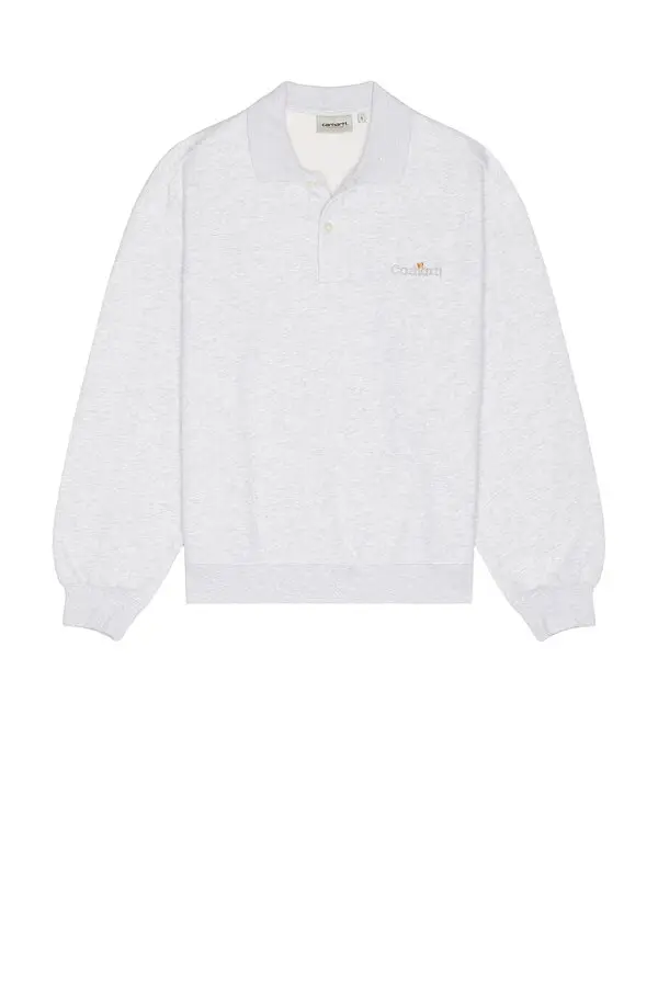 Carhartt Work In Progress Wip Label Polo In Grey