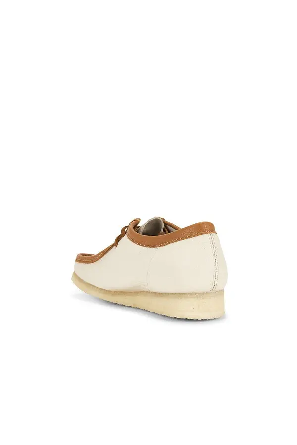 Clarks Wallabee - White Combi Lea