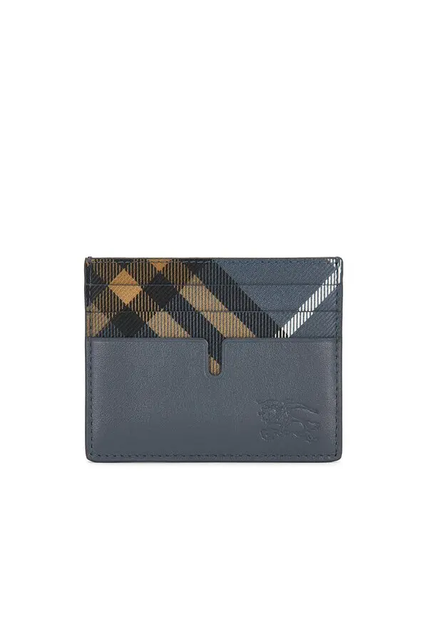 Burberry Tall Sandon Card Holder In Blue - Wave Blue