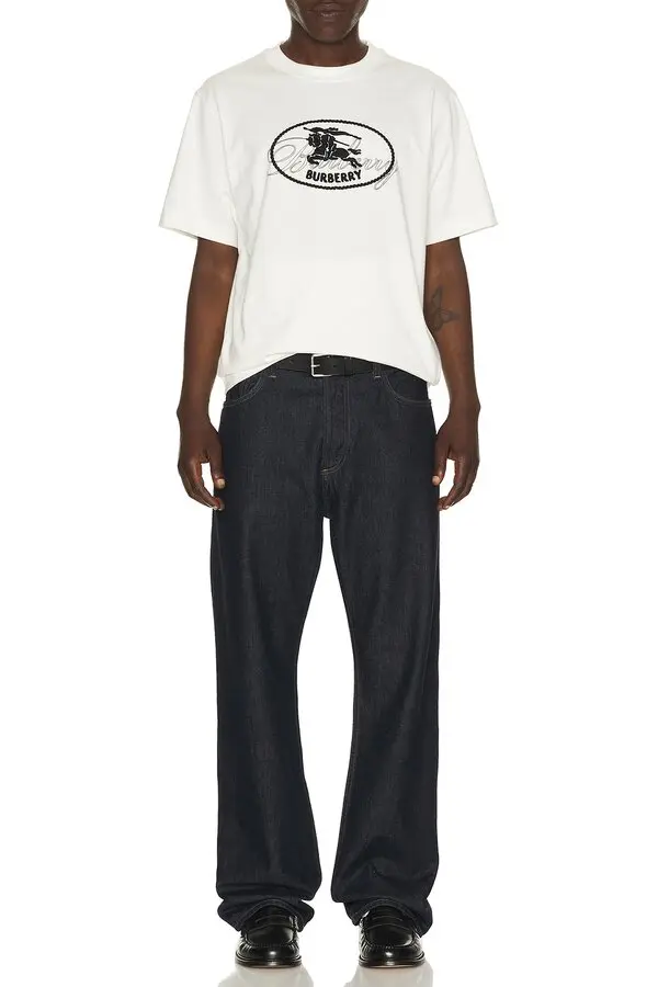Burberry Ryan Script T-shirt In White