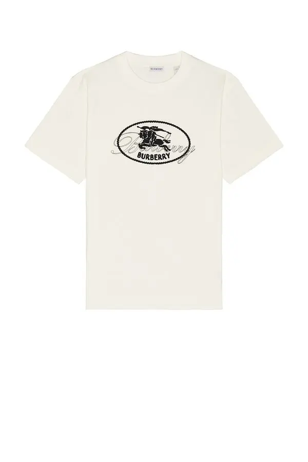 Burberry Ryan Script T-shirt In White