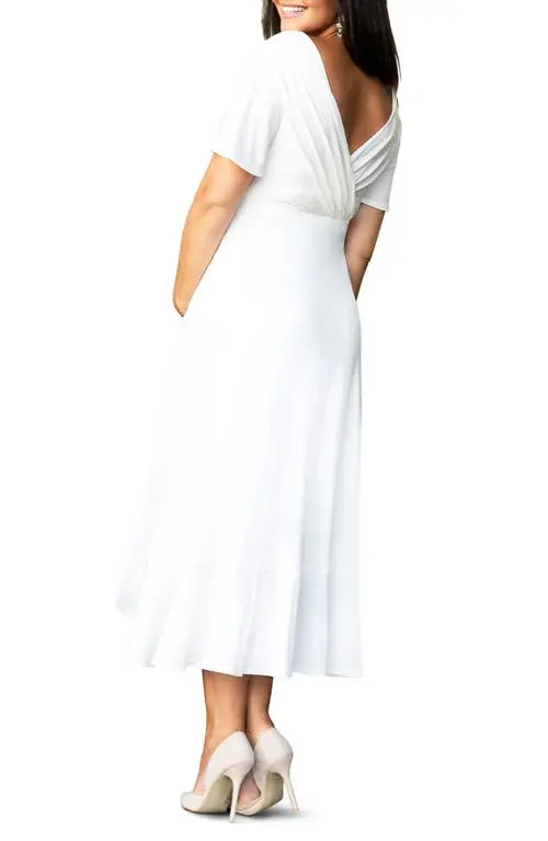 TIFFANY ROSE MATERNITY Waterfall Flutter Sleeve Midi Dress - Ivory