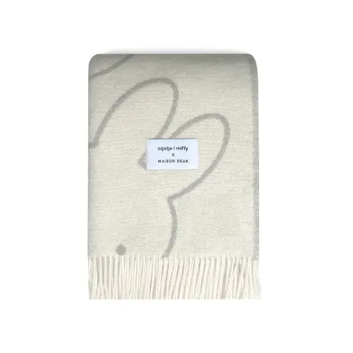MAISON DEUX Miffy Blanket - Grey/grey