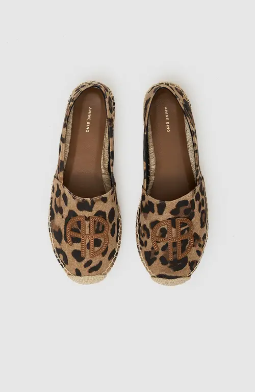 ANINE BING Paloma Espadrilles - Leopard Print